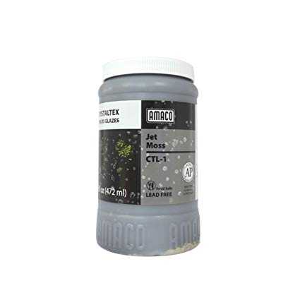 Amaco Crystaltex Glaze CTL-1 Jet Moss - Pint - Art Central Pottery