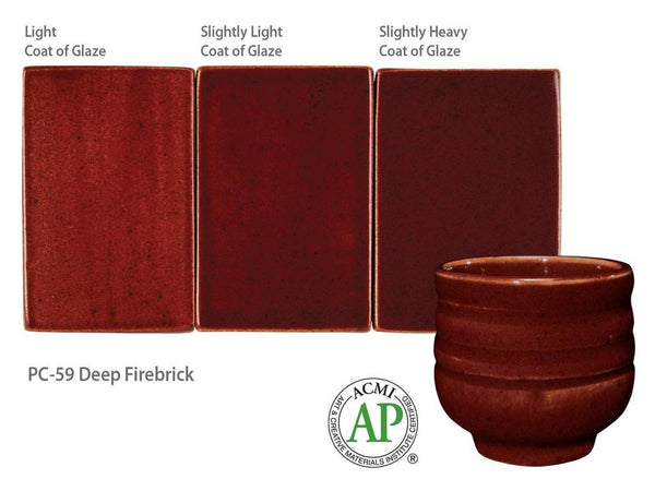 Amaco Glaze Potter's Choice PC-59 Deep Firebrick - Gallon - Art Central ...